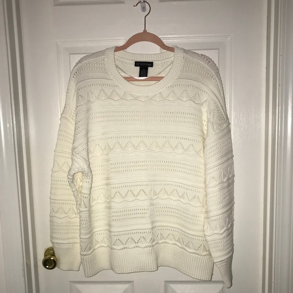 design356 | Sweaters | Nwt Design 365 Pointelle Crew Neck Sweater ...